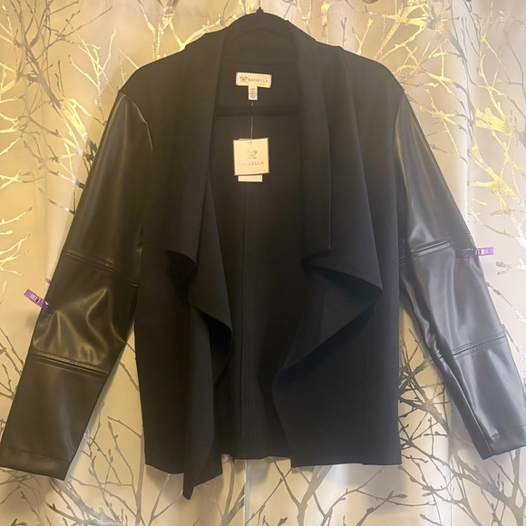 Rafaella | Jackets & Coats | Rafaella Black Blazer With Waterfall ...